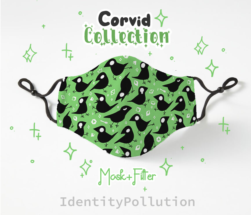 Corvid Collection Adjustable Mask with Filter – IdentityPollution
